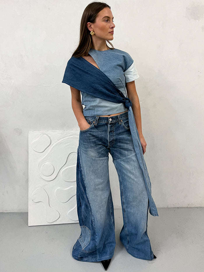 Women's Denim Top | Upcycled & Sustainable