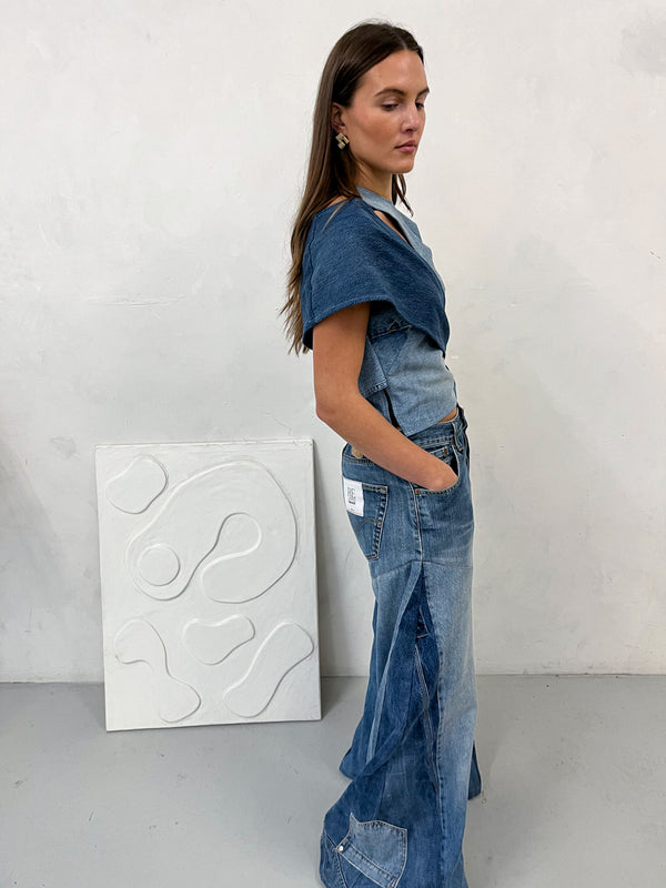 Women's Denim Top | Upcycled & Sustainable
